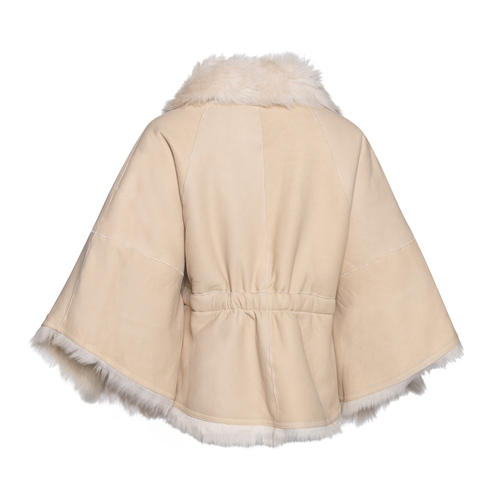 Emma Shearling Toscana Cape – Wolfie Premium Outerwear