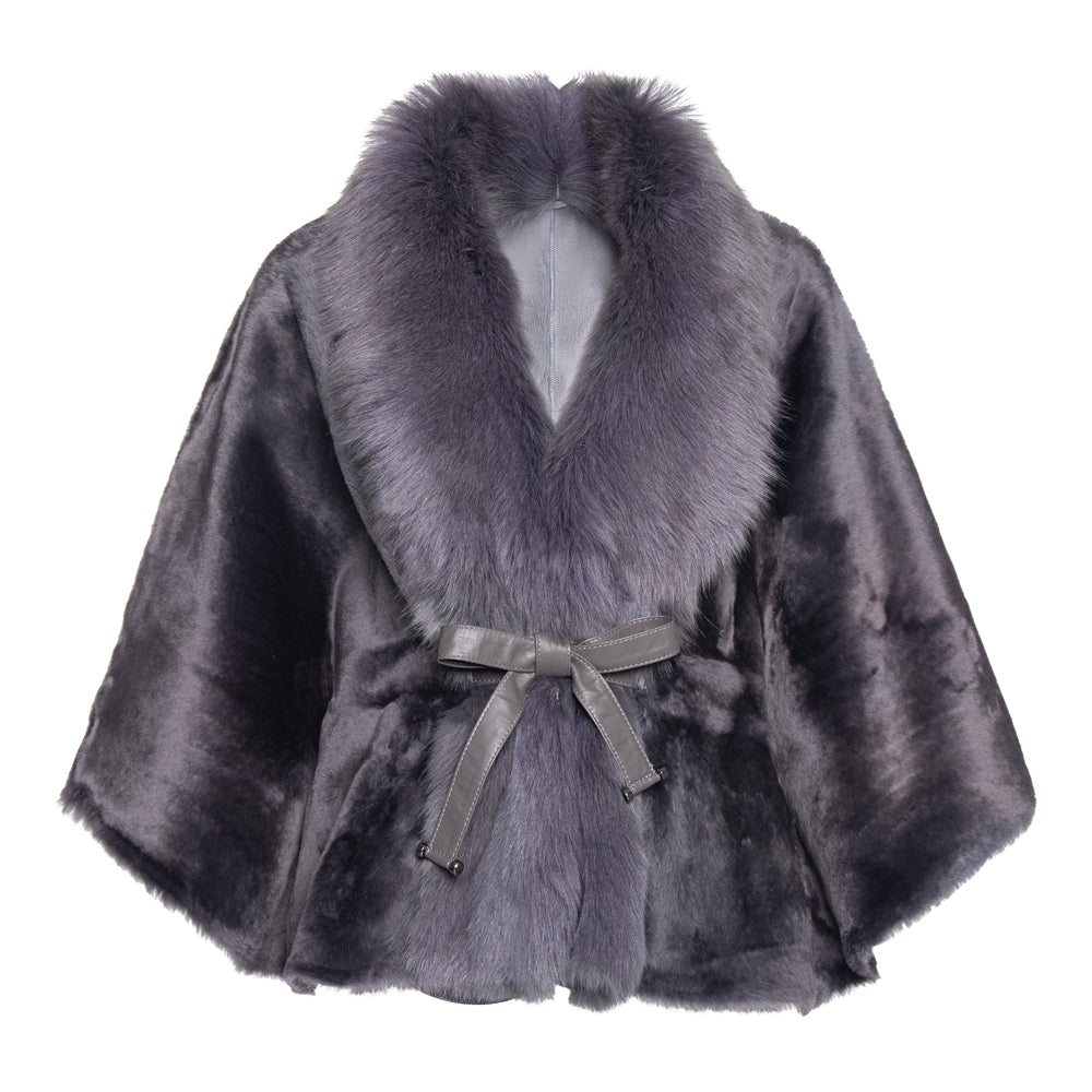 Emma Shearling Toscana Cape – Wolfie Premium Outerwear